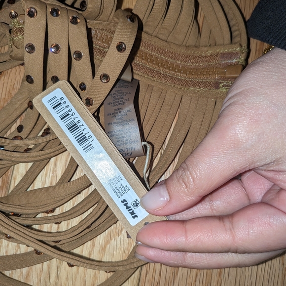 SKIMS | Swim | Nwt Skims Rhinestone Swim Set In Almond | Poshmark